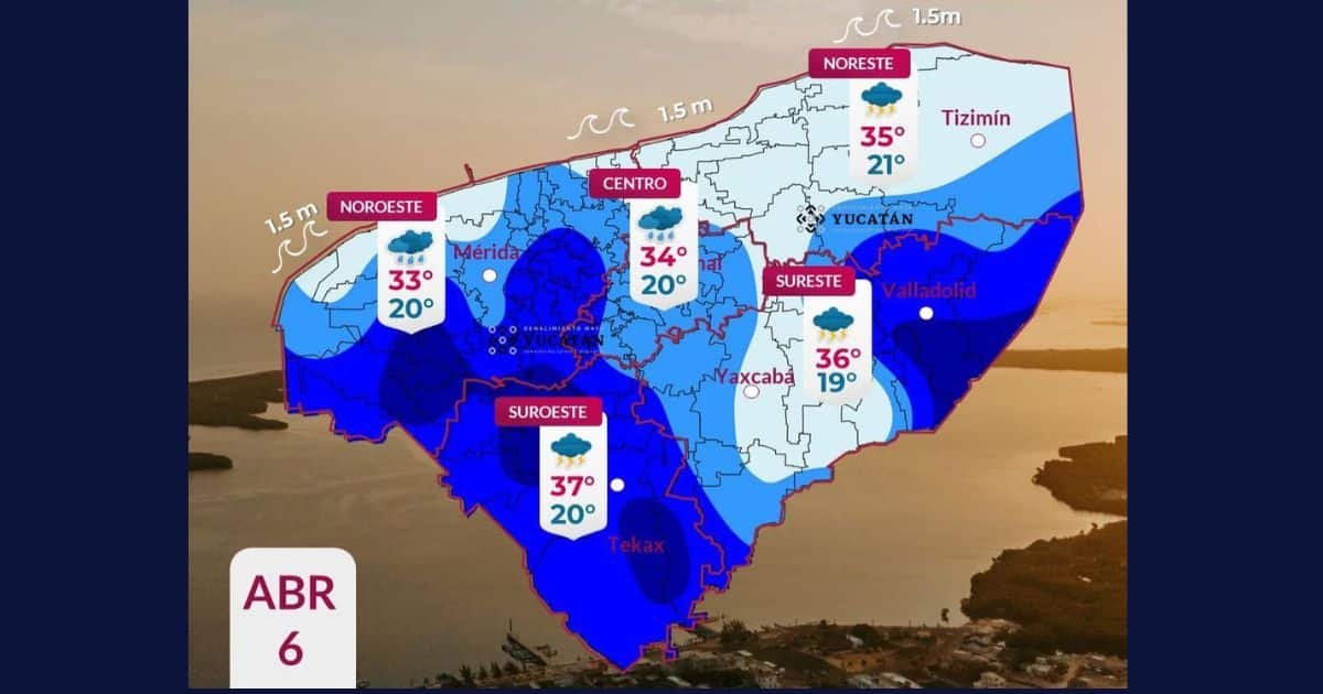 Clima hoy en Yucatán: cercanía de Frente Frío originará lluvias